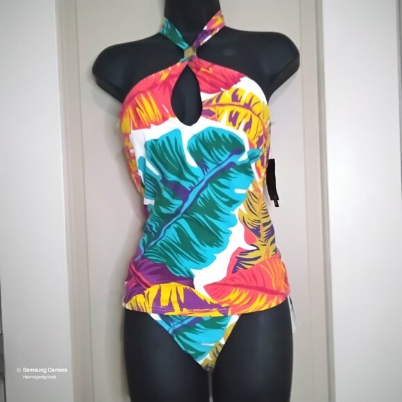 Jantzen | Swim | Jantzen Tropical Floral Pastel Padded Halter Tie ...
